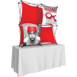 Xclaim 5' Kit 1 collage tension fabric table top display