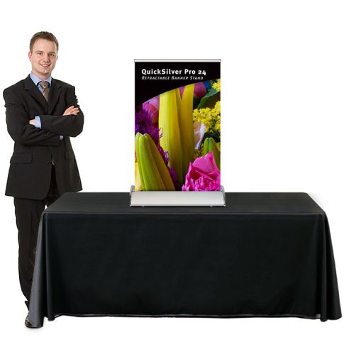 QuickSilver Pro 24 Table Top Retractable Banner Stand
